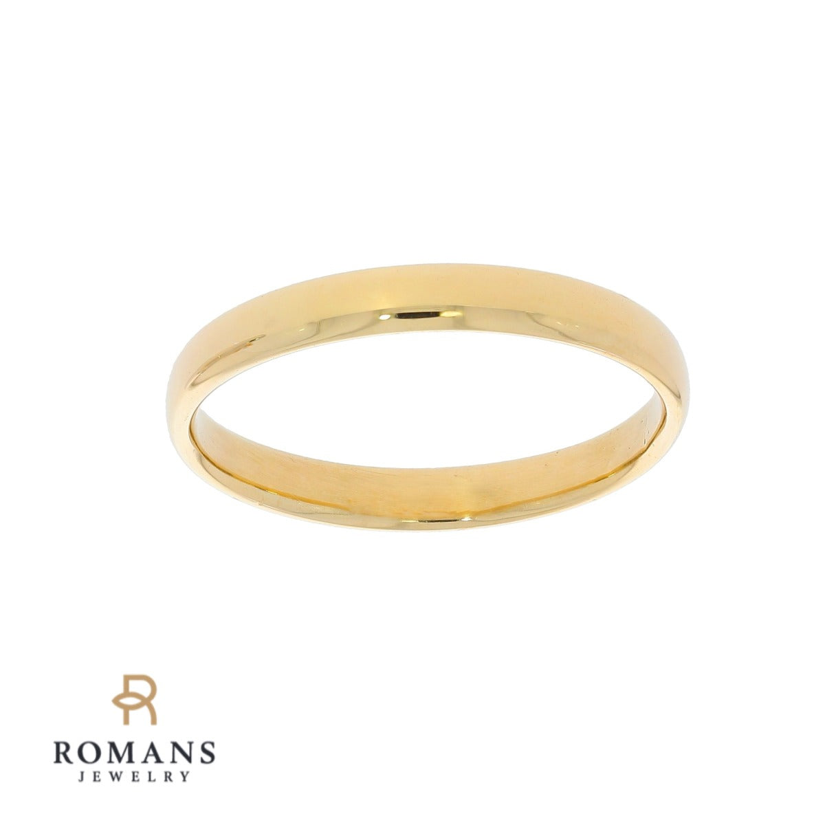 Wedding 2.7mm Band 18K Yellow Gold – Romans Jewelry